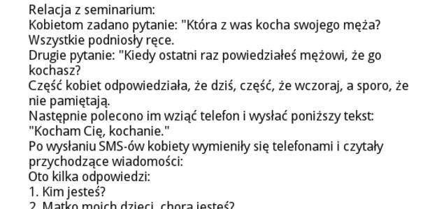 Kocham Cię, kochanie - Seminarium